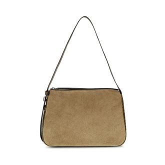 Tory Burch Sac bandouli&egrave;re en daim - Femme - Sacs - Beige - Taille: ONE Size