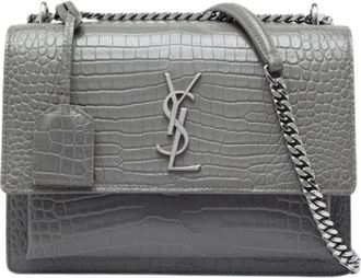 Saint Laurent Sac bandouli&egrave;re Sunset Pre-owned - Femme - Pre-owned - Gris - Taille: ONE Size