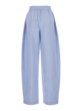 Rotate Womens Pants Light Blue Cotton Poplin Biologic Trousers