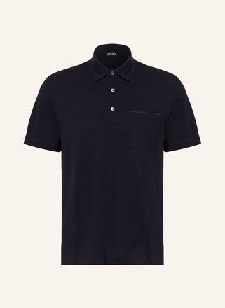 Ermenegildo Zegna Zegna Piqu&eacute;-Poloshirt blau