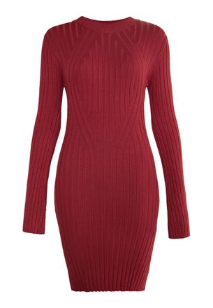 Faina Strickkleid Damen weinrot