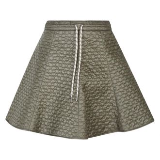 Moncler Femme, Jupes, Vert, Taille: 34 FR Mini-jupe matelass&eacute;e &agrave; fleurs