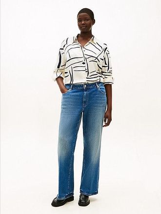 Tommy Hilfiger Jean bootcut Heritage Curve &agrave; moustaches taille mi-haute