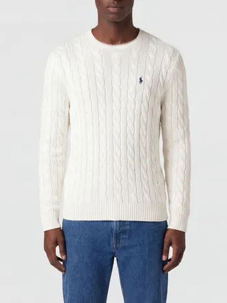 Polo Ralph Lauren Pull &agrave; col rond en coton avec logo poney brod&eacute;