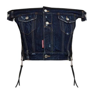 Dsquared2 Femme, Blouses et Chemises, Bleu, Taille: 40 FR Le Haut en Denim