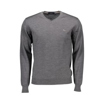 Harmont & Blaine Merinowoll V-Ausschnitt Pullover - - Knitwear - Herren - Grau - 2XL