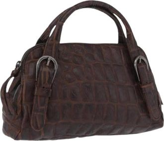 Miu Miu Sac &agrave; main Pre-owned - Femme - Pre-owned - Brun - Taille: ONE Size