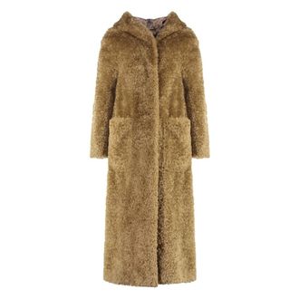 Herno Kapuzen Veganer Pelzmantel Polyesterfutter - - Coats - Damen - Beige - S
