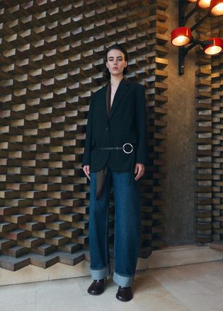 Mango Balloon-Jeans mit Umschlagsaum dunkelblau - Damen - 32 - MANGO