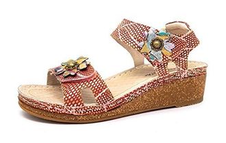 Laura Vita Laura Vita Femme Facraho 01 Sandales Peeptoe, Rouge Rouge, 36 EU