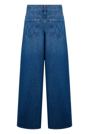 Mother Womens Jeans Wide-Leg Blue Organic Cotton