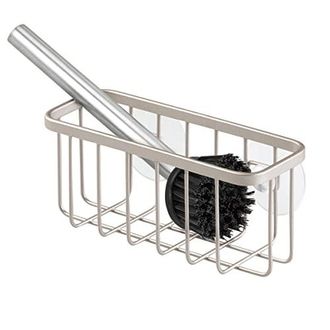 InterDesign iDesign Gia porte &eacute;ponge - rangement &eacute;vier en m&eacute;tal avec rev&ecirc;tement inoxydable - range eponge pour &eacute;ponges et &eacute;ponges m&eacute;talliques - argent&eacute; mat