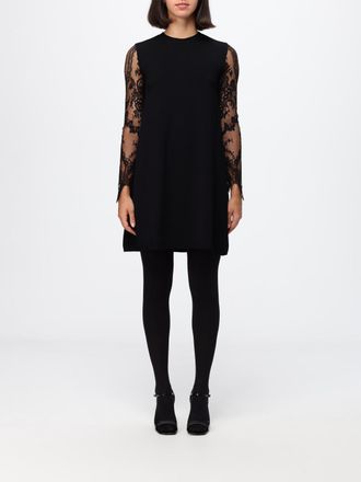 Valentino Garavani Mini-robe fourreau en maille de viscose avec d&eacute;tails en dentelle