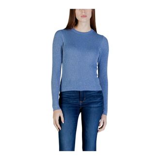 Jacqueline de Yong Jacqueline de Yong, Femme, Pulls, Bleu, Taille: 36 FR Tricot &agrave; Manches Longues et Col Rond