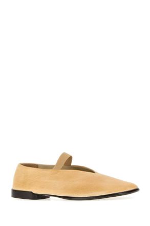 Christophe Lemaire Womens Beige Leather Glove Ballerinas Washedbeige Ballerine Flat Shoes