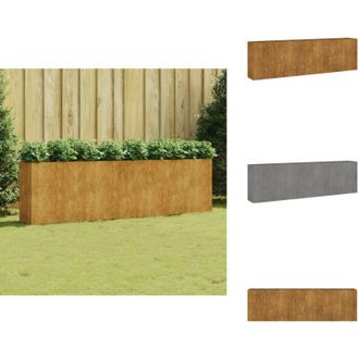 vidaXL Vidaxl - Lit sur&eacute;lev&eacute; de jardin 280x40x80 cm acier corten - Jardiniere - Bac Plante - Pot De Fleurs Ext&eacute;rieur - Lit Sur&eacute;lev&eacute; Jardin - Acier Corten