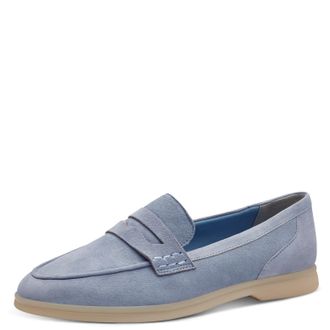 Marco Tozzi Damen Slipper aus Leder Elegant, Blau (Polar), 39 EU