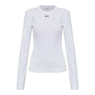 Off-white Rippstrick-Langarmshirt - - Tops - Damen - Wei&szlig; - XS