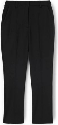 Motivi Femme, Pantalons, Noir, Taille: 40 FR Pantalon Coupe Regular en Coton Viscose