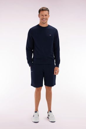 Eden Park Short En Molleton Coton Marine Coupe Droite