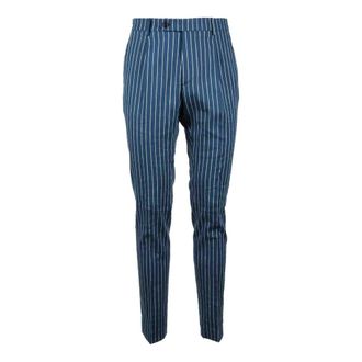 Berwick 1707 Homme, Pantalons, Bleu, Taille: XL Pantalon en lin et lycra