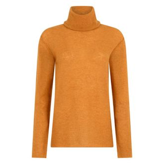 Malo Femme, Pulls, Orange, Taille: 42 FR Pull à col roulé