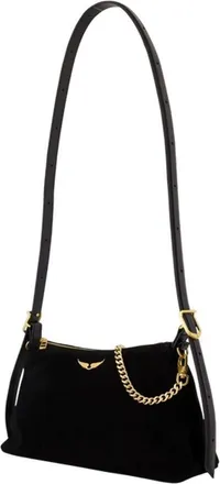Zadig&Voltaire Womens Jim Nano Shoulder Bag - Zadig & Voltaire Leather Black Cowhide Crossbodies