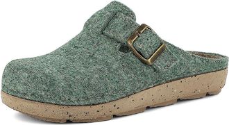 Inblu Damen Pantofole Ecofriends, Zoccoli Donna Con Fibbia Regolabile, Suola E Tomaia In Materiale Riciclato Hausschuh, Minze, 38 EU