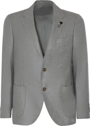 Lardini Kaschmir-Sakko mit Brosche - - Jackets - Herren - Grau - 2XL