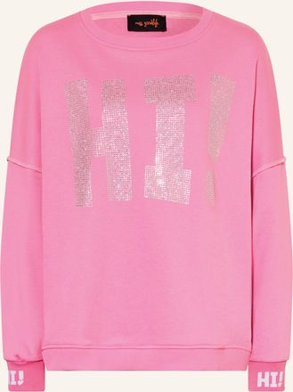 Miss Goodlife Miss Goodlife Oversized-Sweatshirt Mit Schmucksteinen rosa