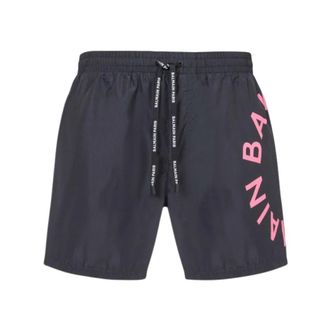 Balmain Logo-Print Badeshorts - - Swimwear - Herren - Schwarzk - L