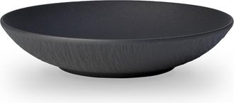 Villeroy & Boch Manufacture Rock Schale Flach Schwarz Matt, Spülmaschinenfest, Mikrowellensicher, Schale Für Süßigkeiten, Schwarze Deko Schale, Schüssel, Dekoschale F