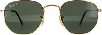 Ray-Ban Square Unisex Gold G-15 Gr&uuml;n Polarisierte Sonnenbrille