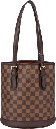 Louis Vuitton Crossbody Bags - Louis Vuitton Damier Ebene Monogram Bucket PM Hand - Gr. unisize - in Braun - für Damen