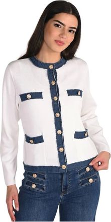 Frank Lyman Design Femme, Pulls, Blanc, Taille: 46 FR Gilet en tricot