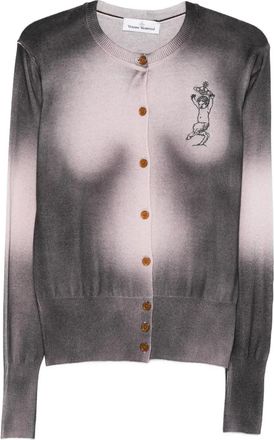 Vivienne Westwood Elle embroidered ombr&eacute; cardigan - Schwarz