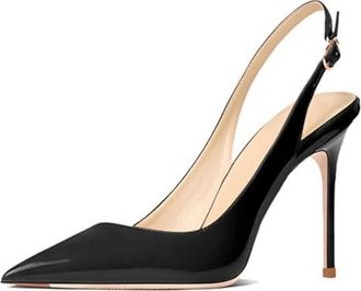 Generic Talons Compens&eacute;s en Cuir Verni Femme &agrave; Talon Aiguille Bout Pointu Bride &agrave; Boucle R&eacute;glable Escarpins &agrave; Talons Hauts Classiques &Eacute;l&eacute;gants Escarpins pour 