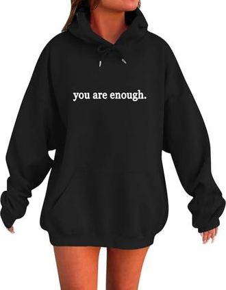 Generic Sweat à capuche graphique « Dear Person Behind Me » pour femme, confortable, chaud, surdimensionné, décontracté, ample, grande taille, veste dhiver à 