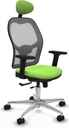 Piqueras y Crespo Stuhl mit Lendenwirbelst&uuml;tze Jorquera mit 2D-Armlehnen und festem Kopfteil, ausgestattet mit Syncro/Traslack und eingespritztem Schaum. Mit Rollen von