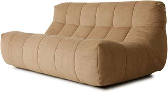 HKliving Canap&eacute; lounge en velours c&ocirc;tel&eacute; Lazy HKliving