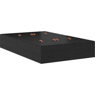 vidaXL Bettgestell Schwarze Eiche 190 x 120 x 31.5 cm Holzwerkstoff Vidaxl