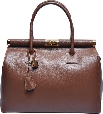 Anna Luchini Kastanienbraun Rindsledertasche