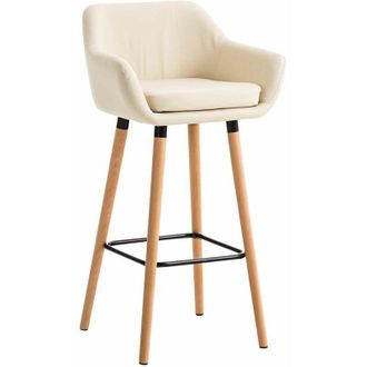 Clp Tabouret de design de jambes en bois rondes et de diff&eacute;rentes couleurs si&egrave;ges de session similaires colore : Cr&egrave;me