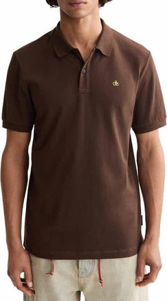 Scotch & Soda Mens Seasonal Core-Regular-Fit Polo Shirt, Demitasse 201, S