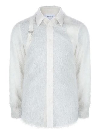 Alexander McQueen Strukturiertes Harness Hemd - Weiß