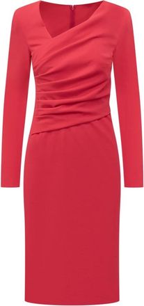 Emporio Armani Femme, Robes, Rouge, Taille: 46 FR Milano Stitch Crossover Dress