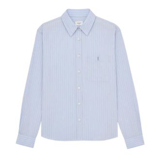 Saint Laurent Damen, Blusen & Hemden, Blau, MGr&ouml;&szlig;e