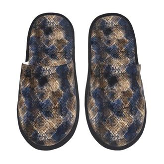 Generic Peau De Serpent Aquarelle Homme Femme Chaussures De Maison Chaud Slippers Doux Chaussons Pour Maison Hiver Int&eacute;rieur M