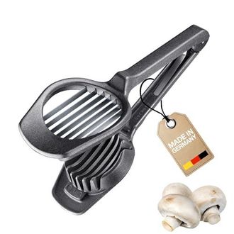 Westmark Coupe Fruits et Champignons Champion Black Edition - Trancheuse Précise pour Champignons, Kiwis et Fraises - Anthracite