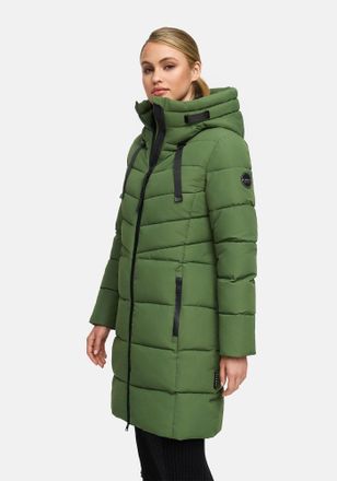 Marikoo Winterjacke MARIKOO Natsukoo XVI, Damen, Gr. XS, pine olive, Obermaterial: 100% Polyester, Jacken, Stepp Mantel mit großer Kapuze, Topseller